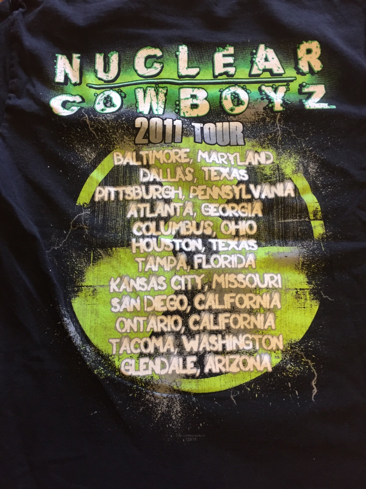 Nuclear Cowboys 2011 Tour T-Shirt Size S | eBay