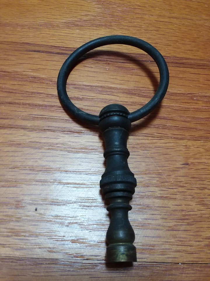 Vintage Open Ring Ball Lamp Finial Black Wrought Iron Brass Part | eBay