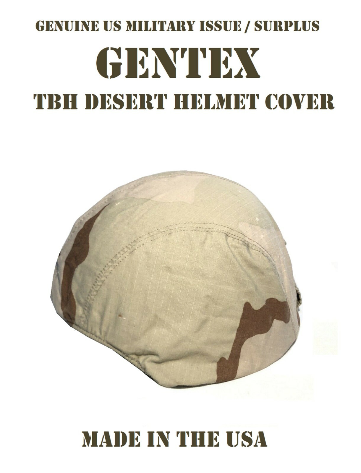 MED GENTEX TBH ACH US MILITARY BALLISTIC COMBAT HELMET DCU DESERT CAMO ...
