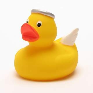 Badeente Engel gelb 8 cm Quietscheentchen Gummiente Quietscheente ...