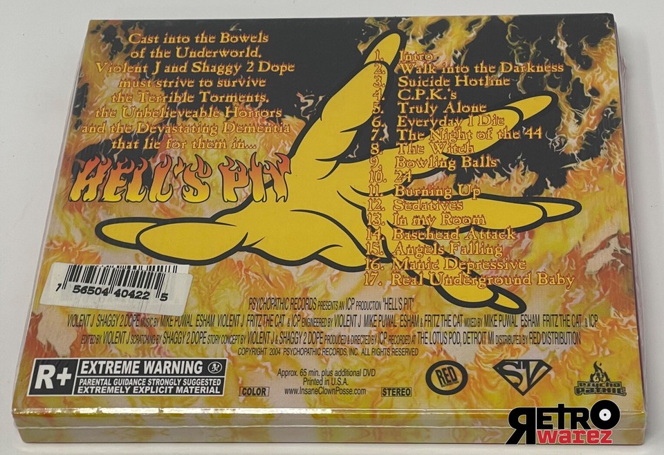 Insane Clown Posse Hell's Pit CD / DVD SEALED Wicked Wonka ICP 2004 ...