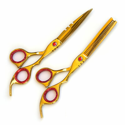 7" Professional Hair Cutting Japanese Scissors Thinner Barber Razor ...