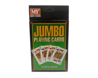 JUMBO POKER PLAYING CARDS PLASTIC COATED | eBay