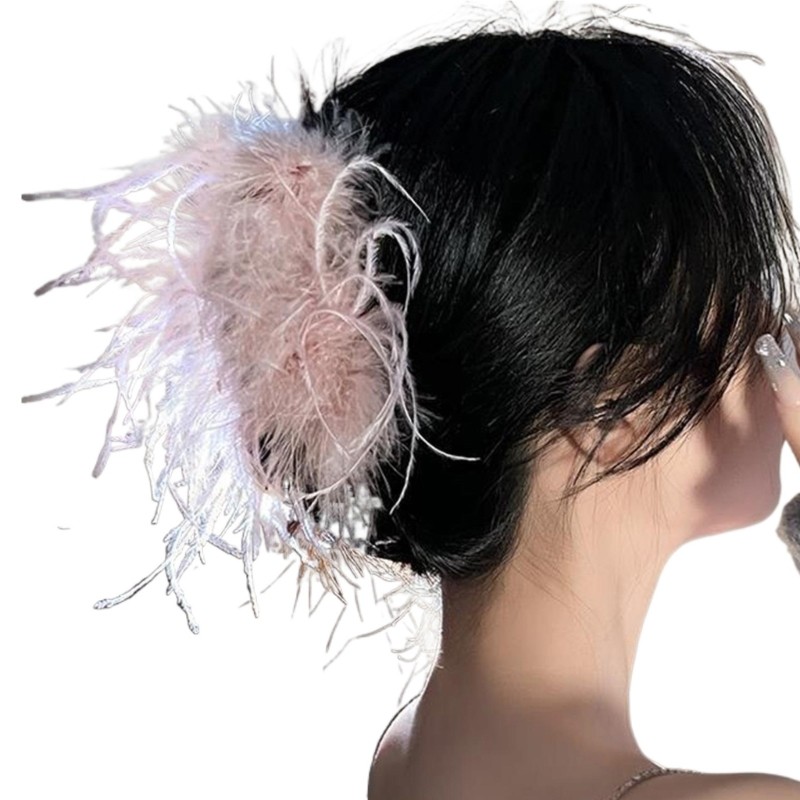 Hair Clip for Women Feather Barrettes Luxurious 1920s Funny Hair Claw ...