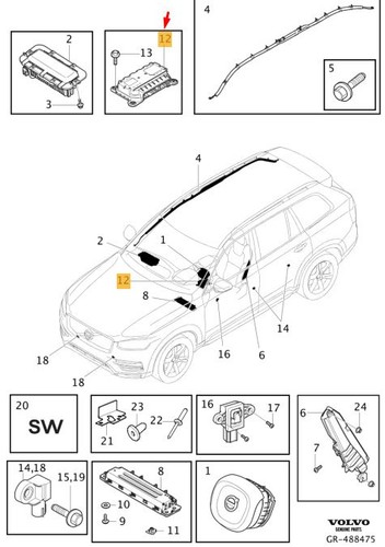 VOLVO XC60 MK2 SRS Control Unit 32395428 NEW GENUINE | eBay