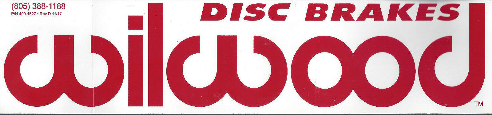 WILWOOD DISC BRAKES DECAL RAT ROD TOOL BOX COOLER STICKER 4" x 12" iN ...