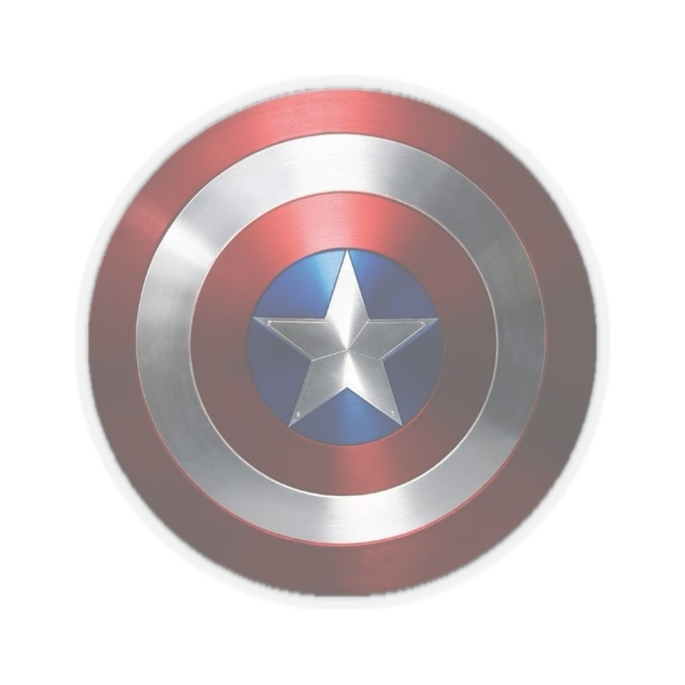 Captain America Superhero Classic Shield Logo Design Kiss-Cut Sticker ...