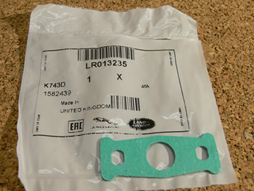 GENUINE LAND ROVER TURBOCHARGER OIL RETURN HOSE GASKET 3.0L DIESEL ...