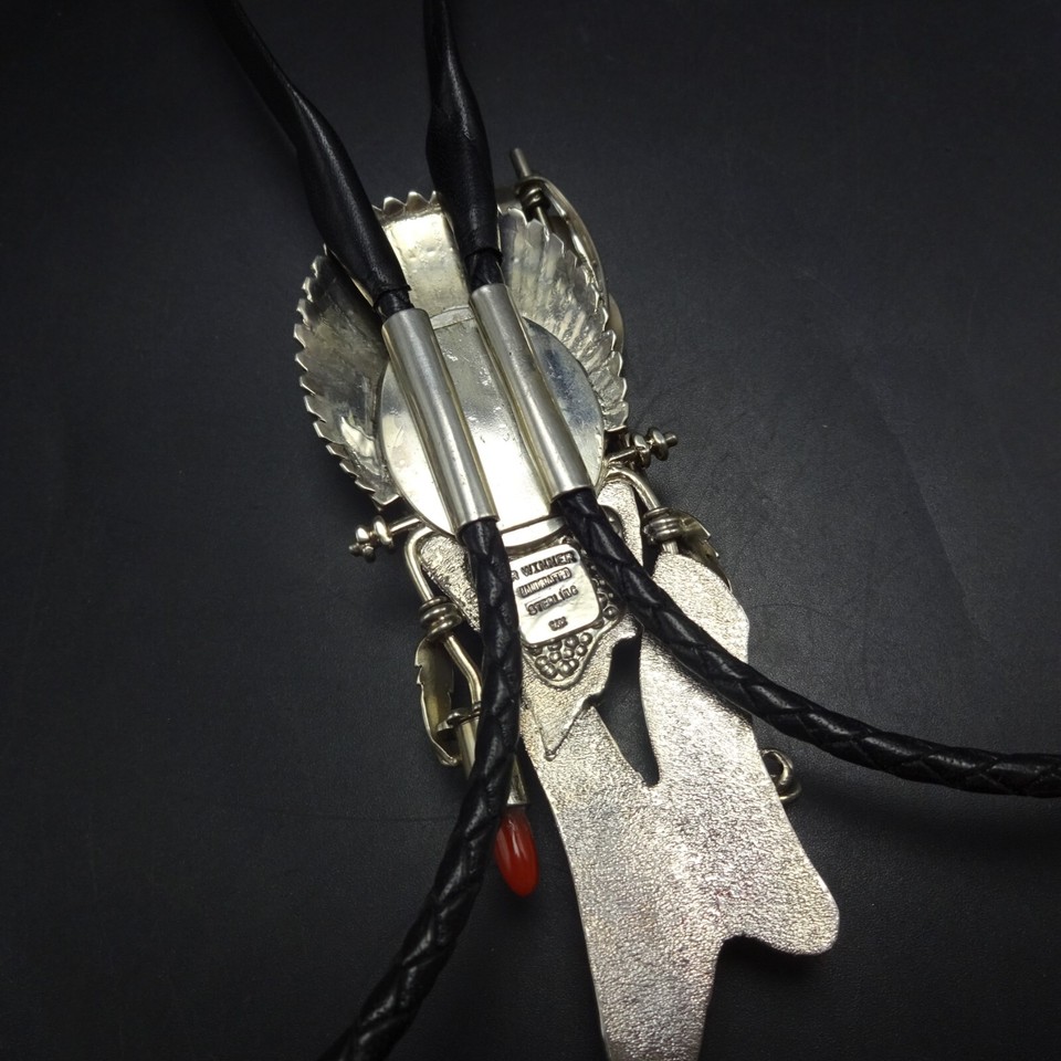 Spectacular RAY WINNER SterlingSilver 14K TURQUOISE CORAL Warrior Chief ...