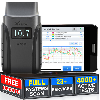 XTOOL A30M OBD2 Scanner All System Code Reader Bidirectional Car ...