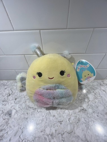 Squishmallows Nixie Yellow Pastel Fluffy Fuzzy Butterfly 7.5” Plush ...