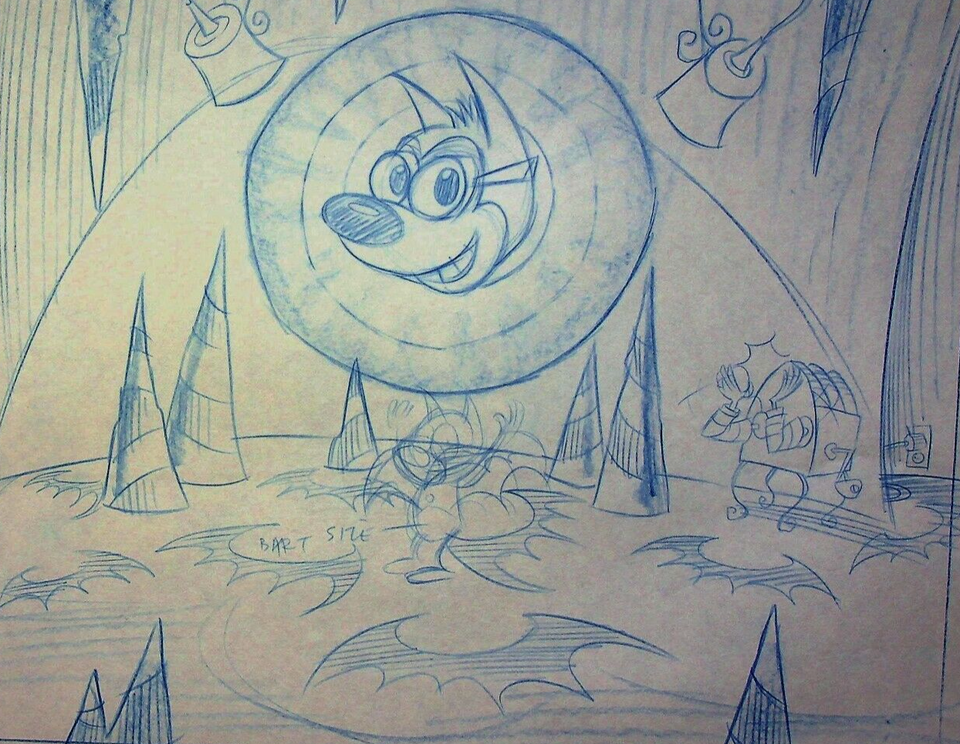 Beetlejuice 1989 Production Chris LaBonte Hand Drawn Key Background ...