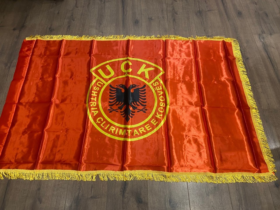UCK FLAG NEW KOSOVO ALBANIA BANNER 145 X 90 CM DOUBLE HEADED EAGLE | eBay