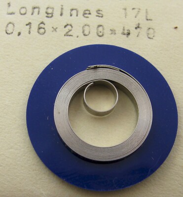 Longines pocket Watch 17L mainspring #770 with T-end * white alloy * | eBay