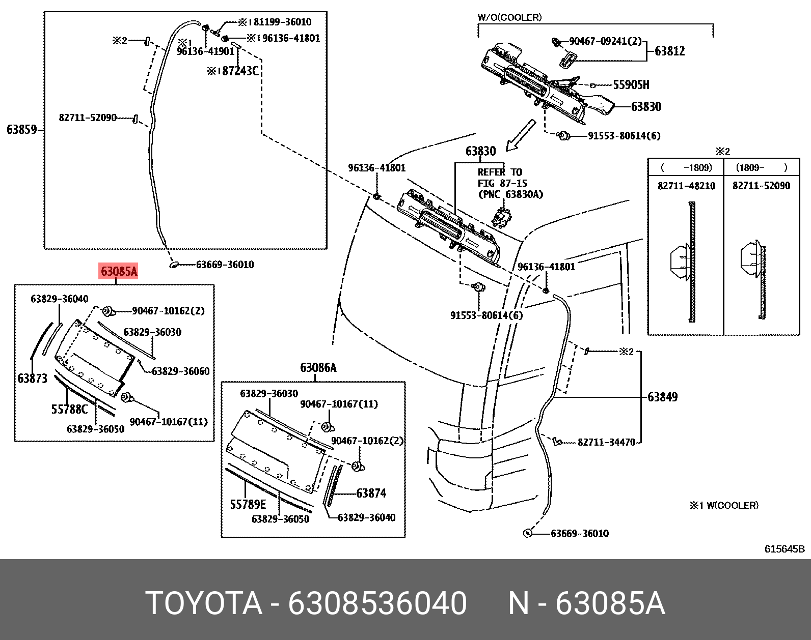 Genuine OE louver sub-assy, roof ventilator, right, 6308536040 for ...