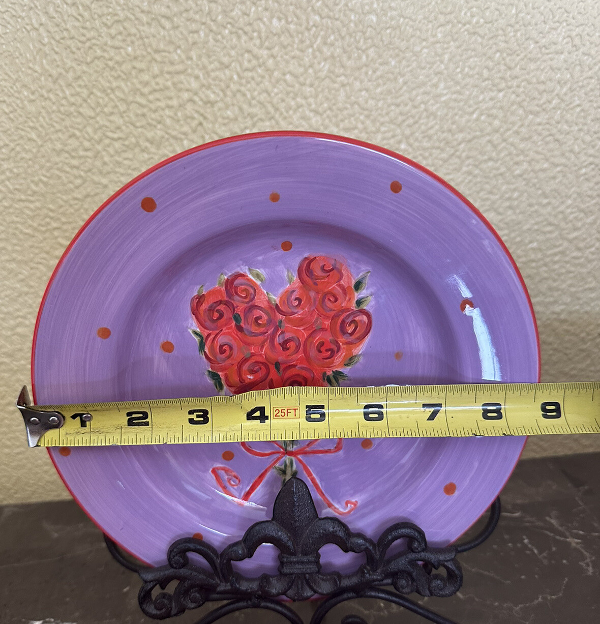 Certified International Tim Coffey Valentine Heart of Roses 🌹salad ...