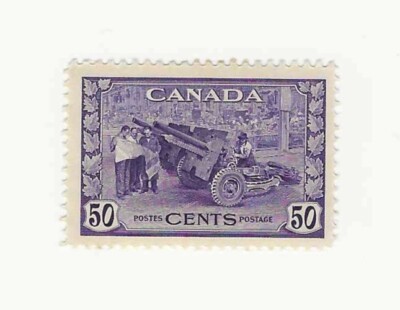 1942 Canada MH 50 cent stamp #261 Munitions Factory; CV $30.00 | eBay