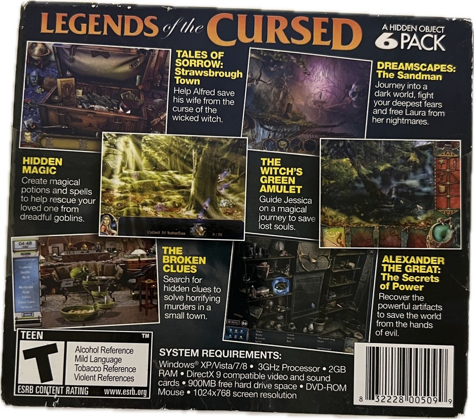 Legends of the Cursed 6 Pack Hidden Object Collection PC 2013 Sealed | eBay