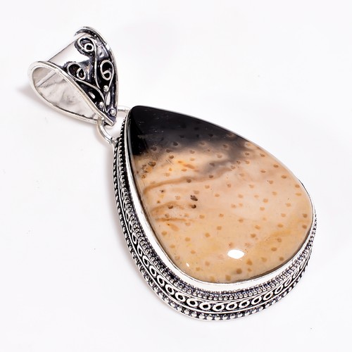 Palm Root Agate Vintage Handmade 925 Sterling Silver Pendant 2.2" GSR ...