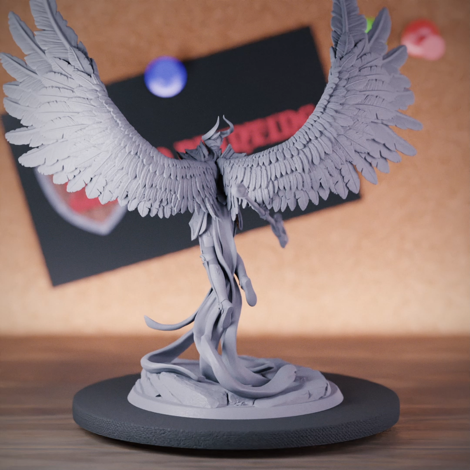 Angelic Warrior Miniature Archangel Fighter Dungeons and Dragons Mini ...
