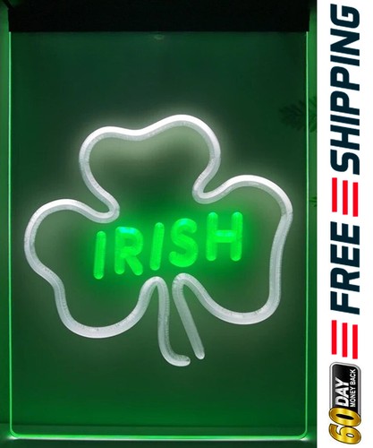 Irish Pub Shamrock Bar Club Pub LED Neon Light Sign Display Wall Art ...