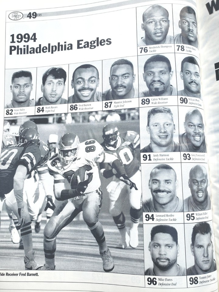 Gameday Magazine October 2, 1994 Philadelphia Eagles at San Francisco ...
