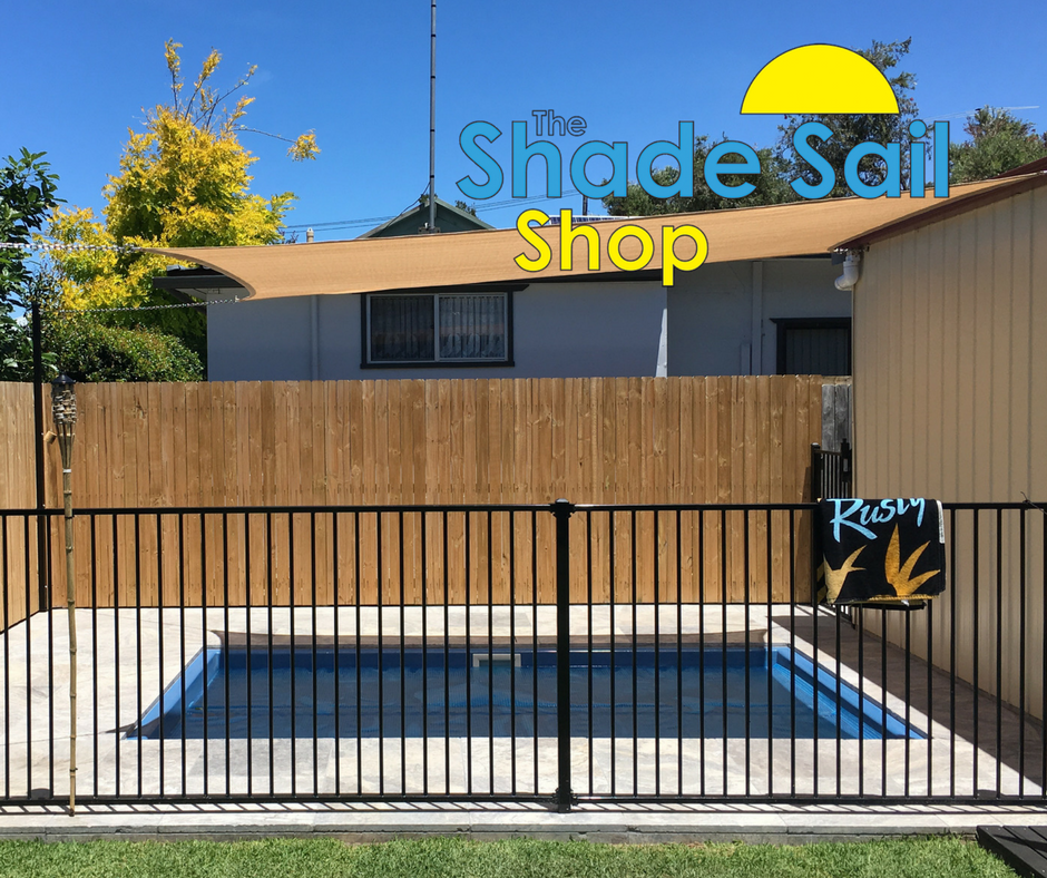 SUNSAFE 95% UV 4x5m Shady Lady Rectangle SAND Shade Sail Sun 280GSM ...