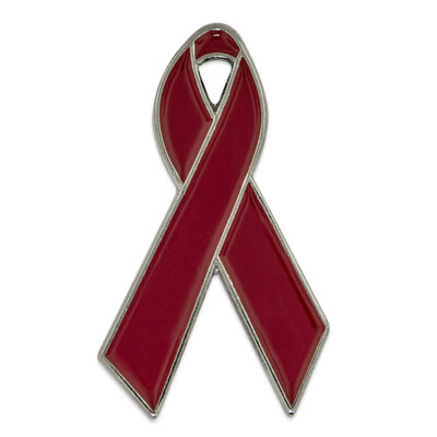 PinMart's Burgundy Awareness Ribbon Enamel Lapel Pin | eBay