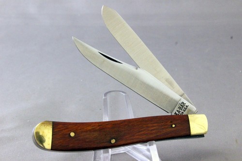KA-BAR 1004 Trapper Knife, Perfect Wood Handles, 1970s, Mint Knife ...
