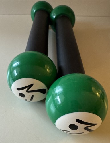 Zumba Green Fitness Toning Sticks Shaker Workout Weights 1 lb Each Set ...
