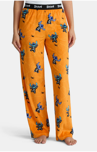 STITCH Halloween NEW♈Woman's size S Knit sleep Pant straight leg ~Black ...