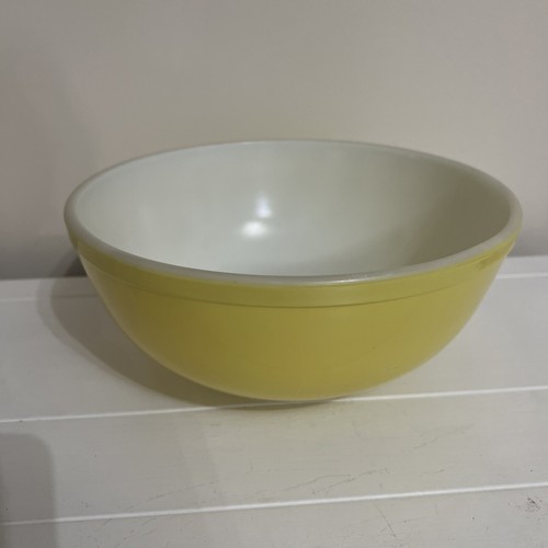 Vintage Yellow Pyrex Large 10-1/2" 4 Qt 404 Nesting Mixing Bowl ...