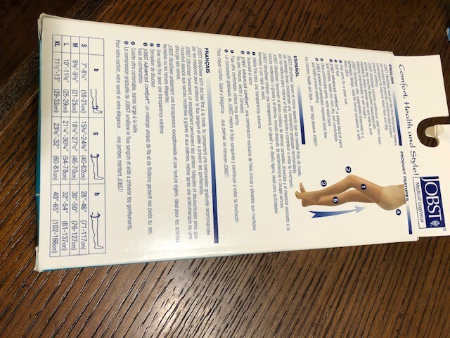 Jobst 115686 Womens Medium Opaque Compression Knee 15-20 mmhg Stockings ...