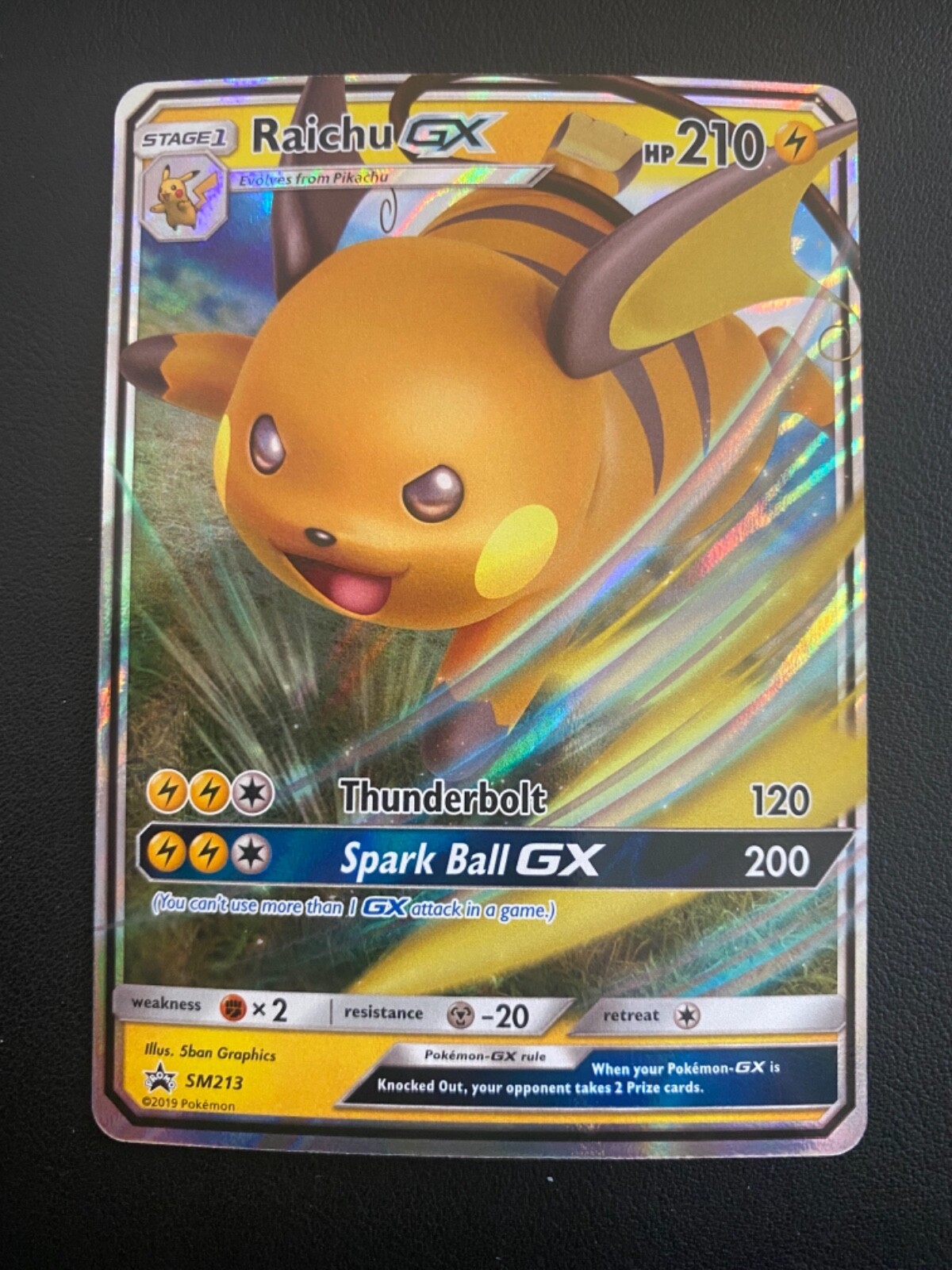 POKEMON TCG RAICHU GX SM213 SUN AND MOON PROMO!! | eBay