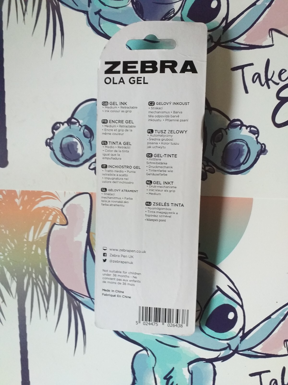 2 X Zebra Ola GEL Medium Tip Black Ink Retractable Pens Retail Packed ...