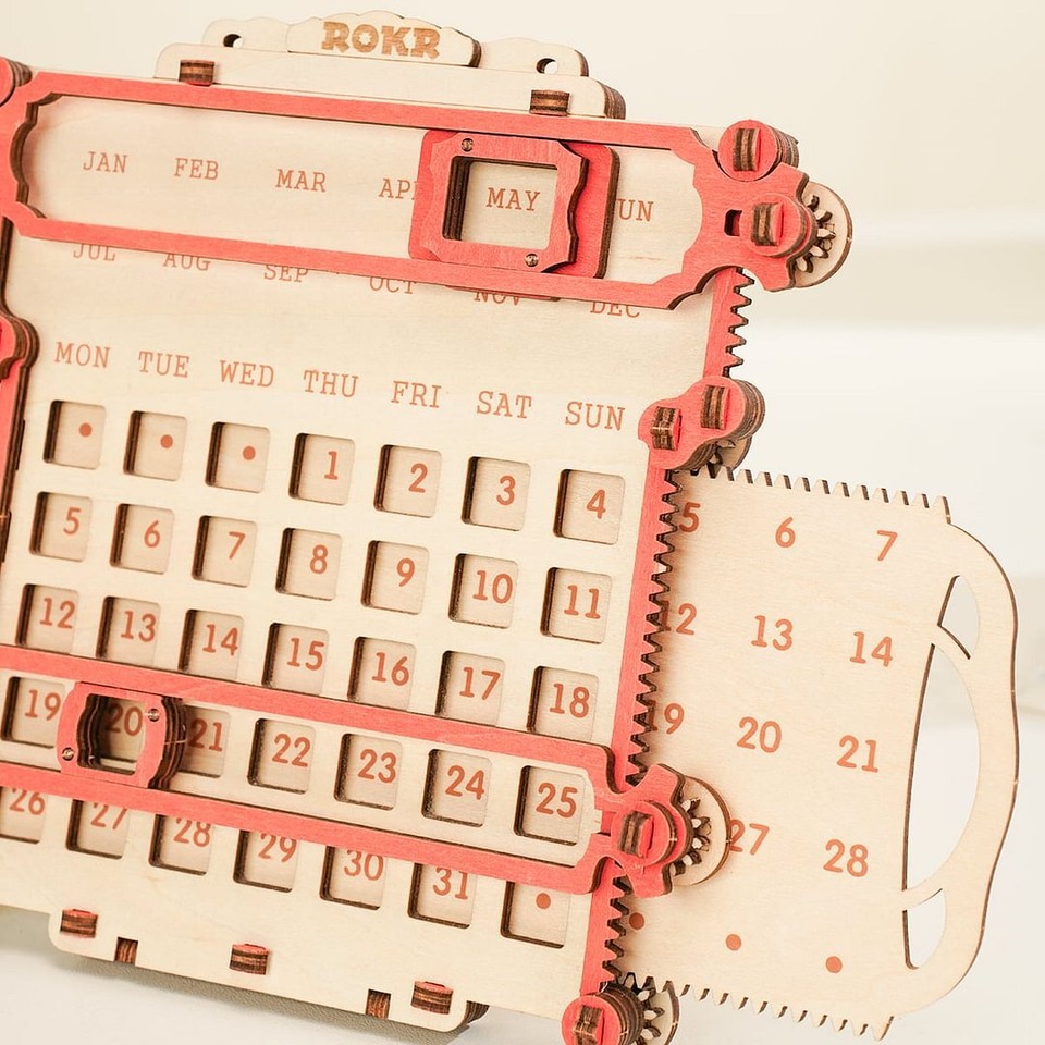 ROKR 3D Wooden Puzzle Penholder Calendar Best Gift for Teens Home ...