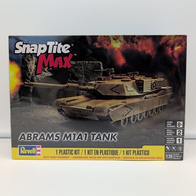 Revell Snap-Tite Model 1/35, 8+ Abrams M1A1 Tank / 2015 New-Sealed | eBay