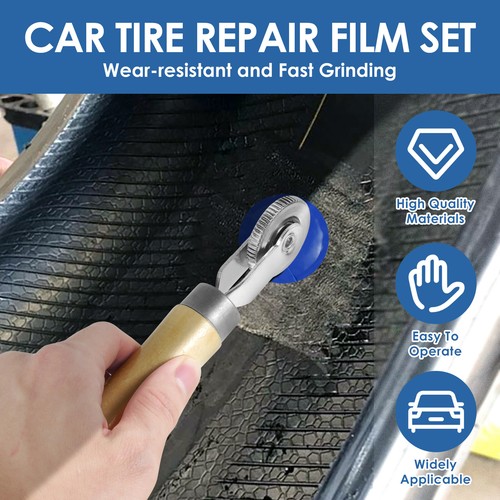 30Pcs Car Tire Repair Patch with Roller 32/45/58Mmm Tire Natural Rubber ...