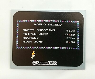 (Game Item) Mini Card, Famicom, No.234, Hyper Olympic, EX, 1985, Amada. | eBay