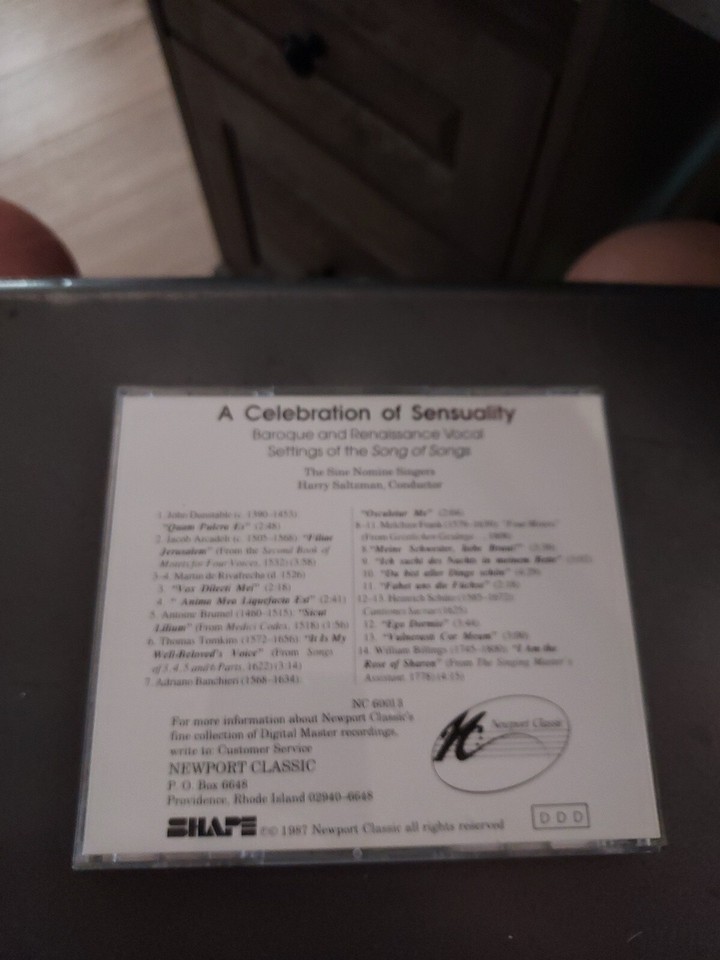 A CELEBRATION OF SENSUALITY CD BAROQUE AND RENAISSANCE | eBay