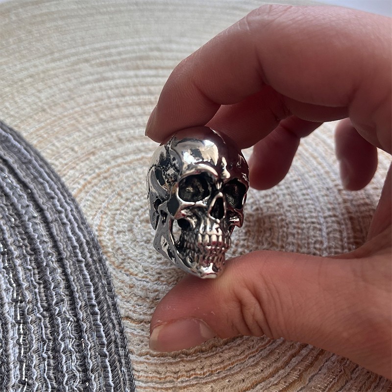Demon Skull Key Pendant Metal Skull Key Cover Universal Modified Key ...