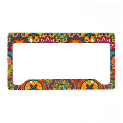CafePress Funky Retro Pattern License Plate Holder License Frame ...