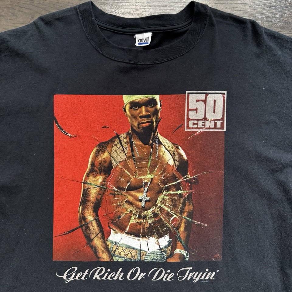 50 Cent Get Rich Or Dye Trying 2003 Vintage Shirt Anvil Tag 2XL | eBay