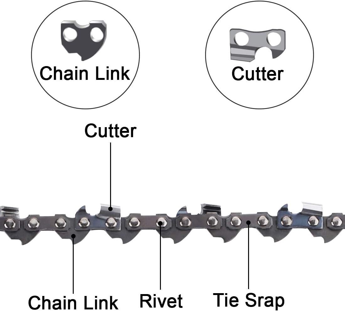 16" Chainsaw Chain .325 pitch FULL CHISEL .050 Gauge 66 DL drive links ...