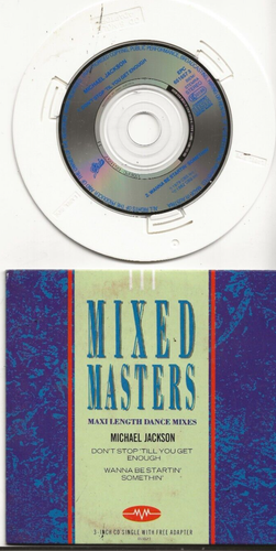 MICHAEL JACKSON MIXED MASTERS MAXI DANCE MIXES 3 INCH MINI-CD SINGLE ...