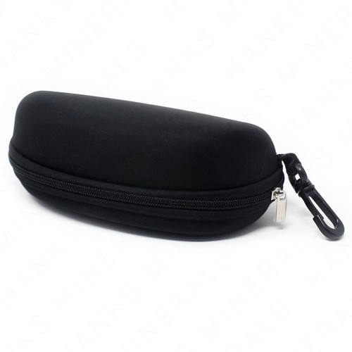 2-Pack Sunglasses Hard Case Eye Glasses Black Clam Shell Zipper With ...