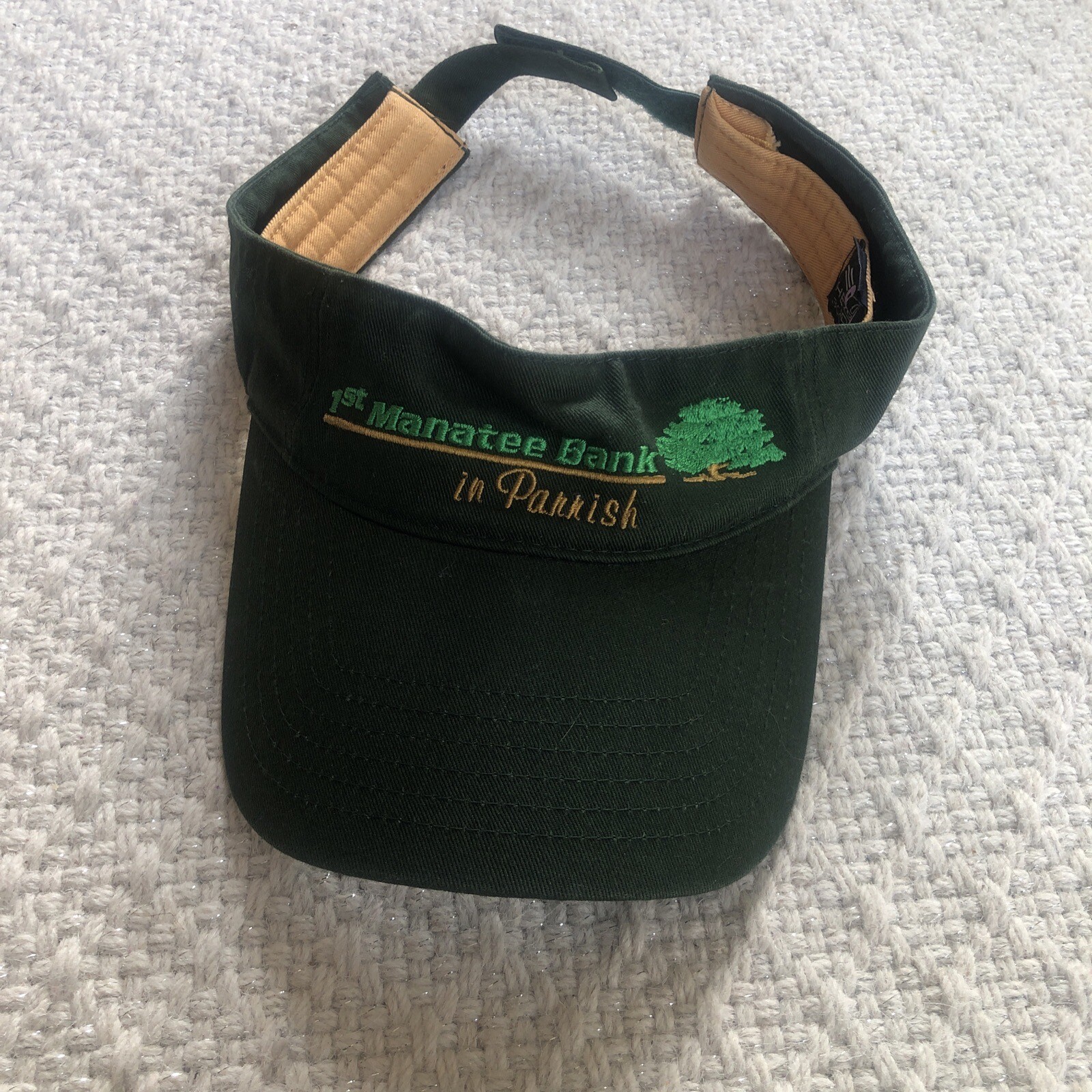 1st Manatee Bank in Parrish Green Strapback Visor Cotton Hat Cap ...