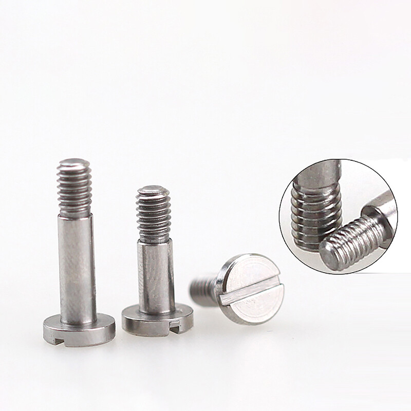 M4 M5 Slotted Cheese Head Shoulder Screw Stainless Steel Half Tooth ...