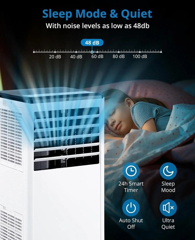 8000btu Portable Air Conditioners Portable AC-Unit 4-in-1 Function 350 Sq.Ft-USA | eBay