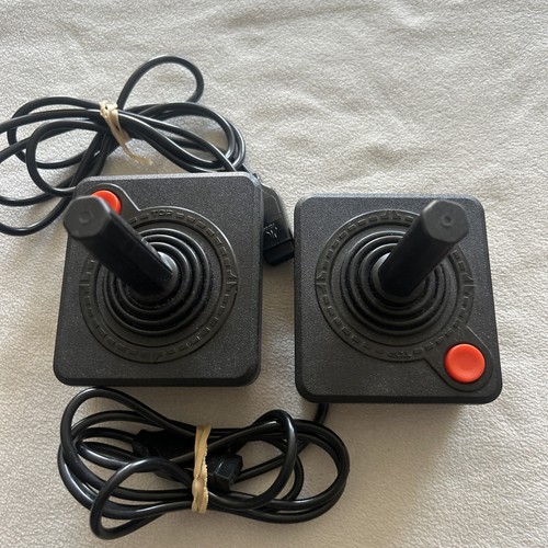 (TWO ) NEW JOYSTICK CONTROLLERS FOR ATARI 400/800 RED BUTTON ORIGINAL ...